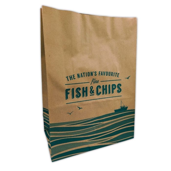 TRAWLER LARGE CARRY OUT BAG BROWN - 320x170x430mm