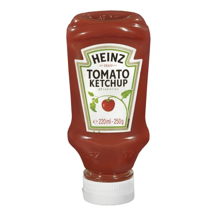 HEINZ TOMATO KETCHUP TOP DOWN SQUEEZY BOTTLE
