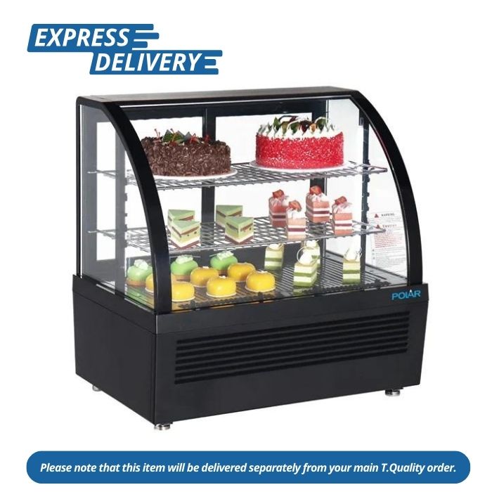 POLAR C-SERIES COUNTERTOP DISPLAY FRIDGE BLACK 100LTR