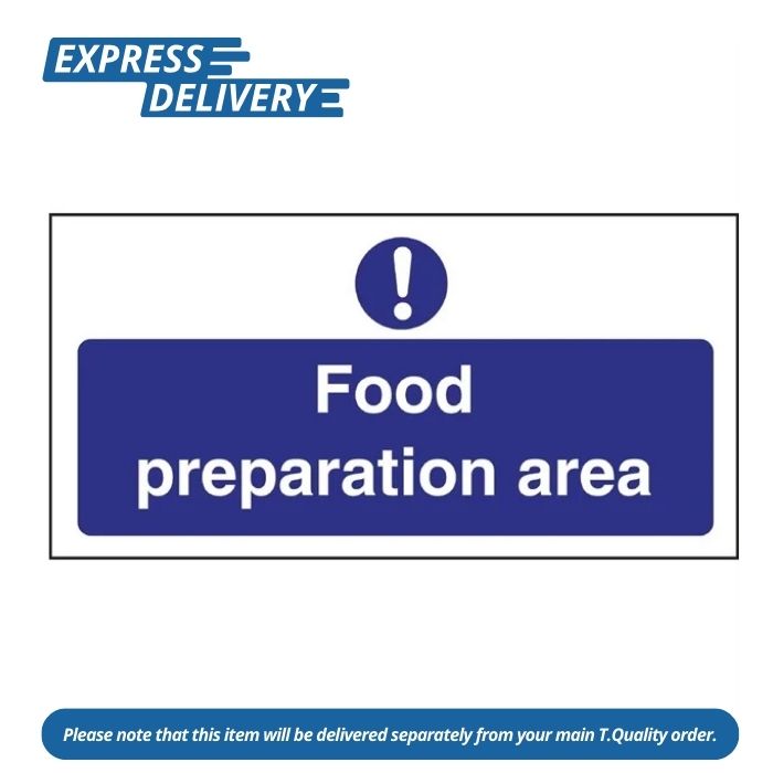 VOGUE FOOD PREPERATION AREA SIGN